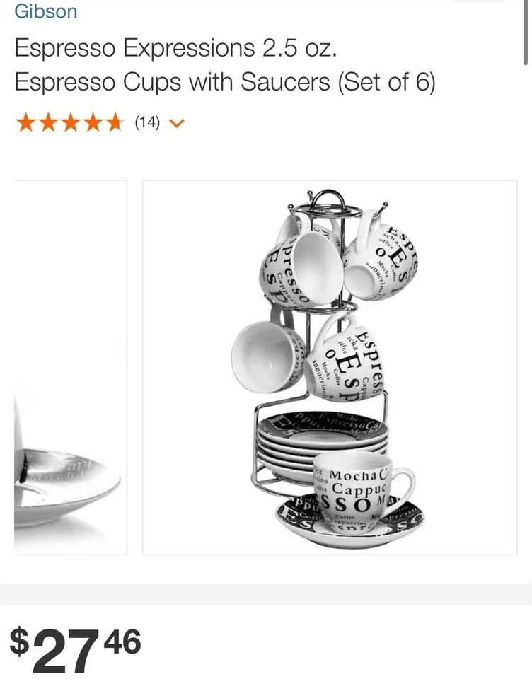 Espresso Expressions Cups with Saucers 2.5 o.z | eBay