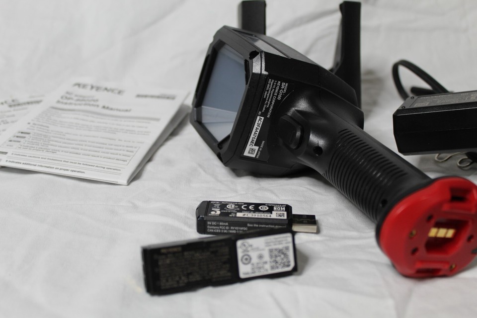 KEYENCE SR-G100 Handheld 2D/3D Barcode Scanner Wireless Cradle and ...
