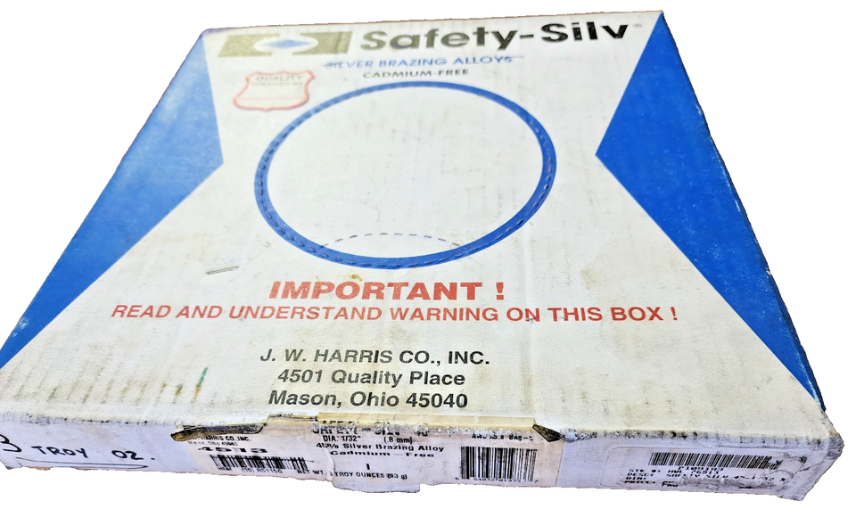 (60ft) HARRIS 4513 Safety-Silver Brazing Alloy 45 Solder 1/32” (.8mm) 3 ...