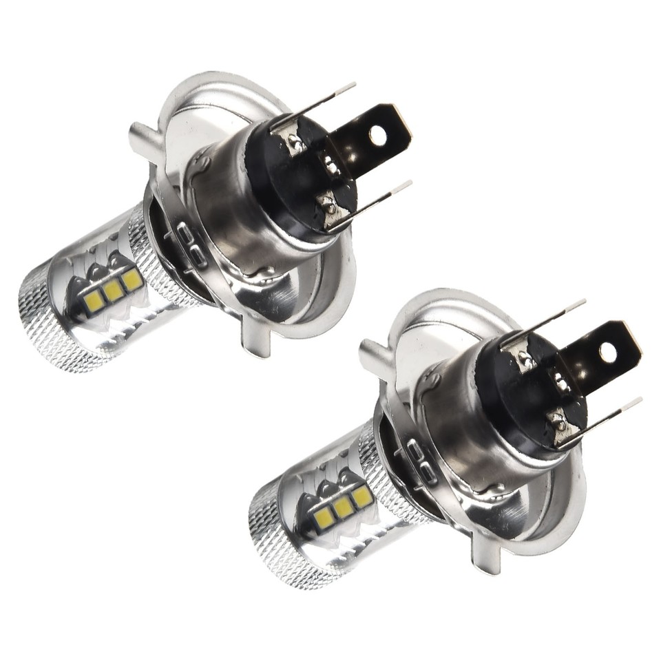 Brand New H4 Fog Lights LED Bulb Hi/Lo Motorcycle 12V 2Pcs 6000K 6500K ...