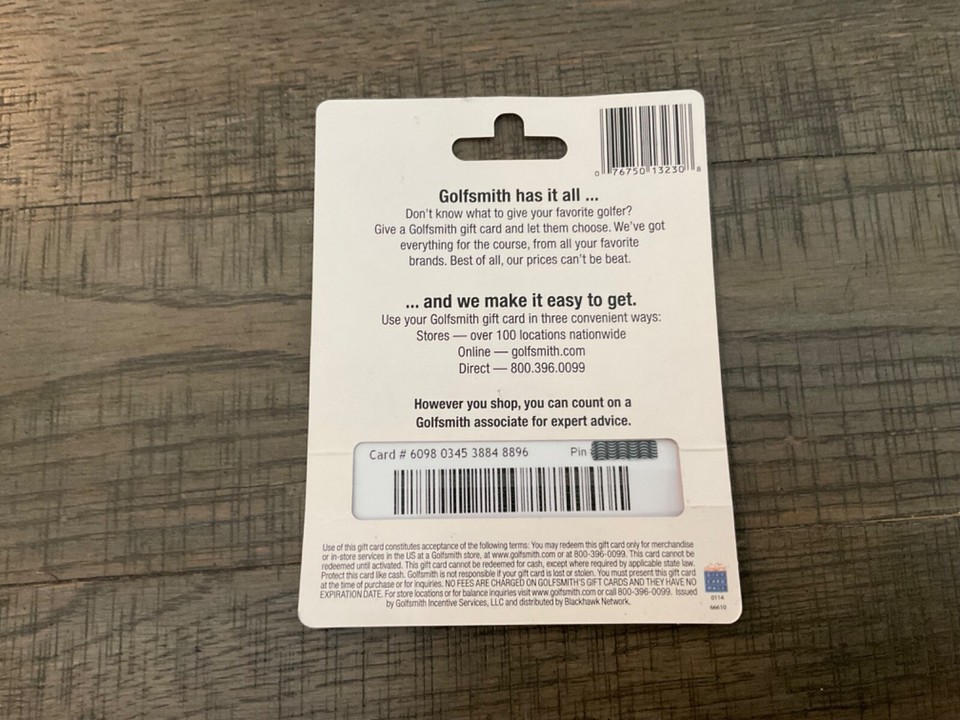 Golfsmith Golf Store Gift card $25-500 value Sporting goods store NEW ...