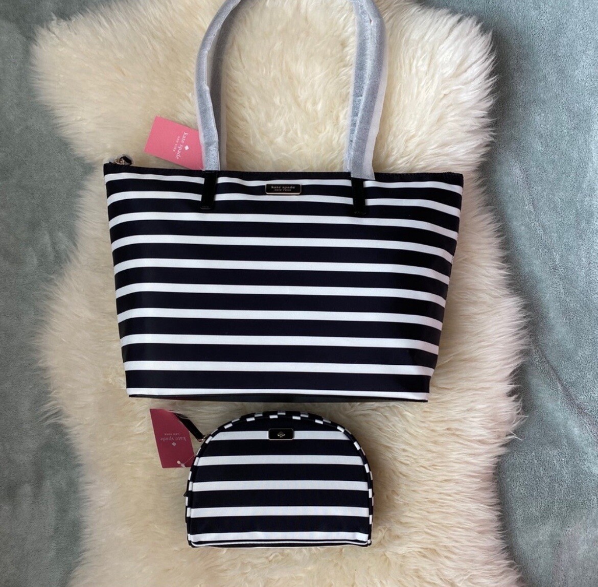 Kate Spade striped handbag Set | eBay