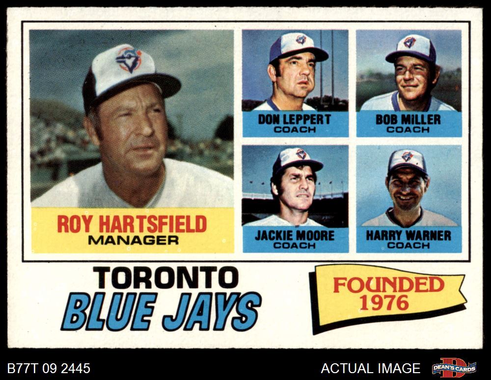 1977 Topps #113 Roy Hartsfield Blue Jays Leaders 6.5 - EX/MT+ B77T 09 ...