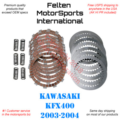 Kawasaki KFX400 Clutch Kit Set Discs Disks Plates Springs KFX 400 KSF ...