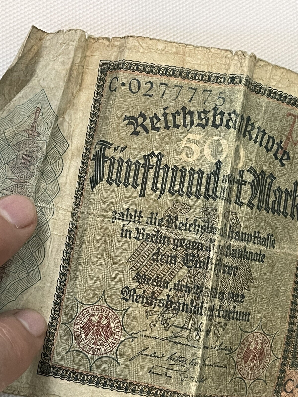 GERMANY Banknotes X3 Vintage 1922 Weimar Republic Currency German Paper ...