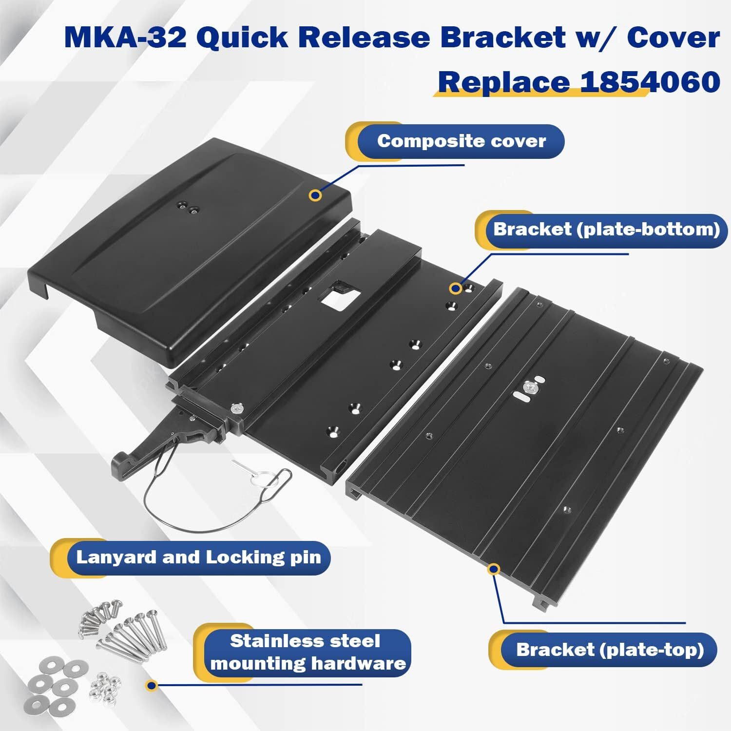 MKA-32 Quick Release Bracket Cover Trolling Motor for Ulterra Terrova ...