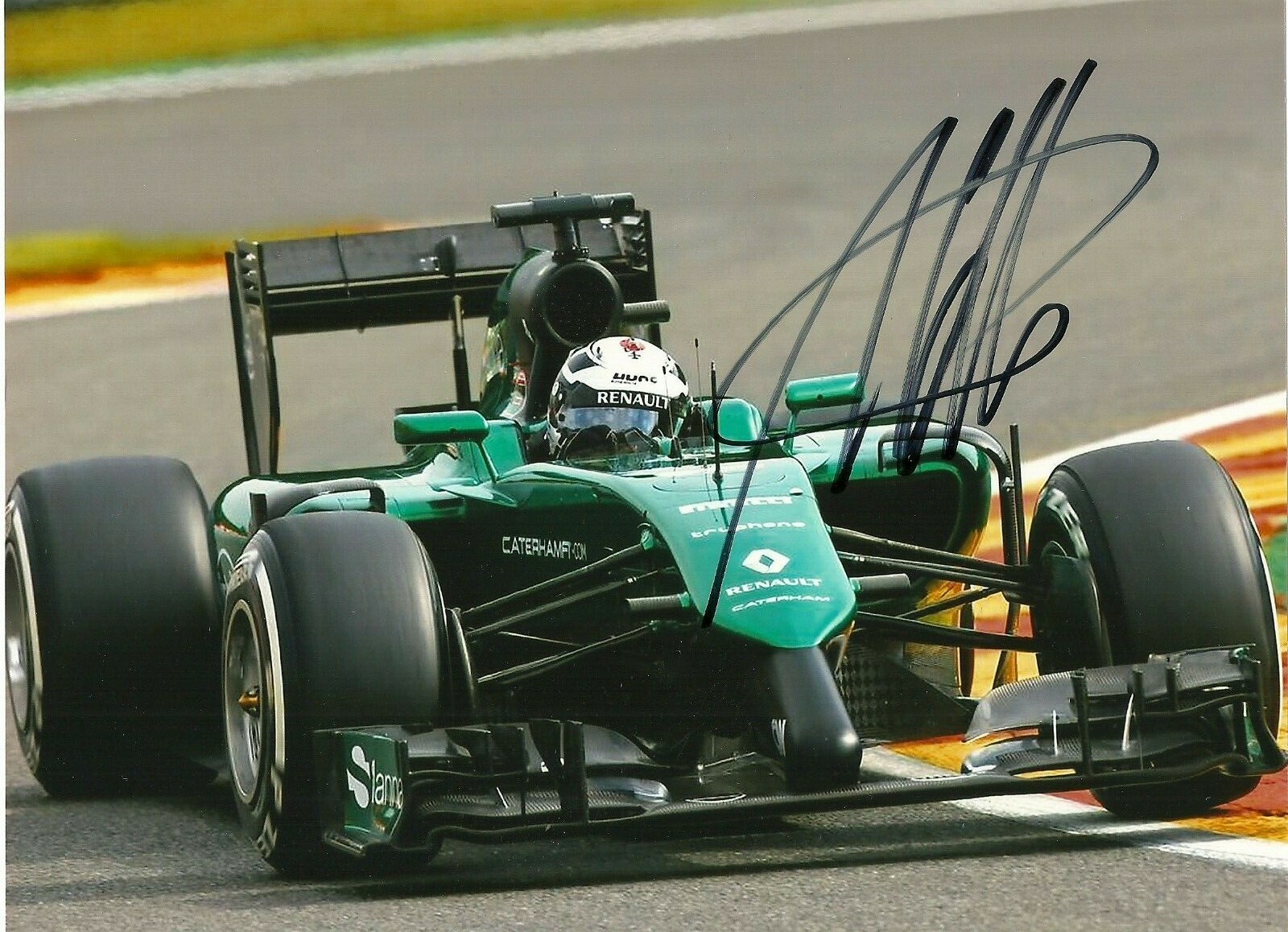 Andre Lotterer 2014 Belgium Grand Prix signed photo F1 Caterham Le Mans ...