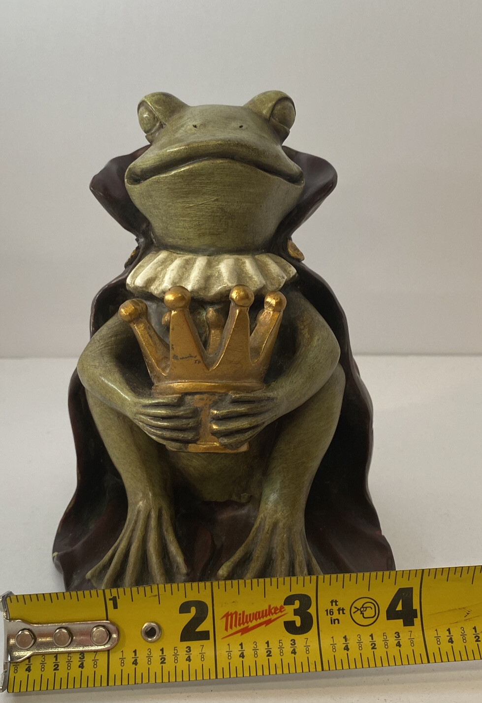 Vintage Prince Charming Frog with Gold Crown figurine book end 5 3/4 ...