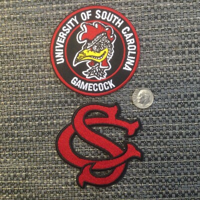 2 University of South Carolina Gamecocks Embroidered Iron On Patches ...