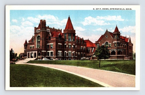 Postcard Ohio Springfield Knights Pythias K OF P Home Residence 1930s ...