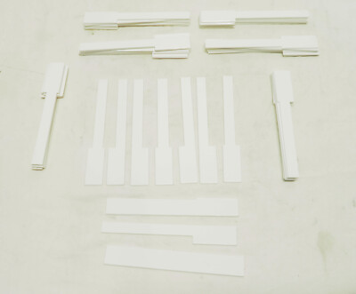 Set of 52 Gloss White Piano Key Toppers - Plastic Full Set | eBay