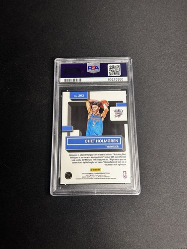2022 Donruss #202 Chet Holmgren Rated Rookie Green Holo Laser Graded ...