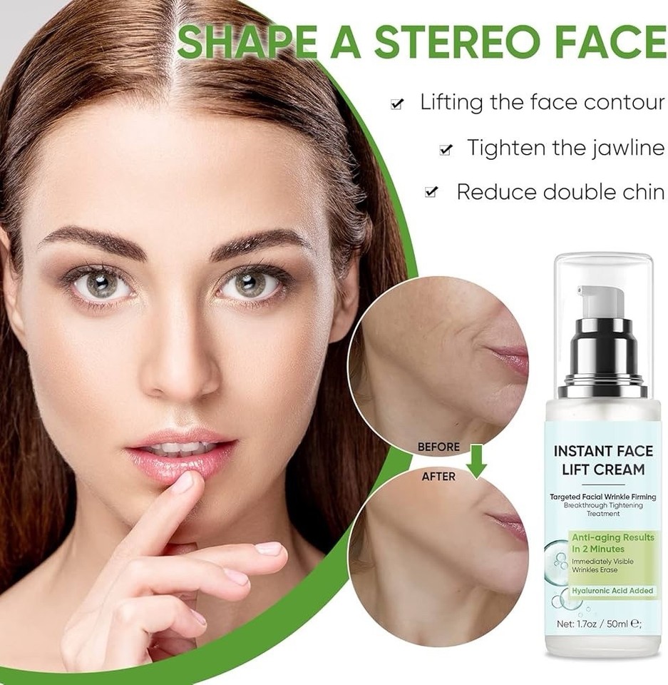 Instant Face Lift Cream, 2-Minute Temporary Tightening Wrinkle Cream ...