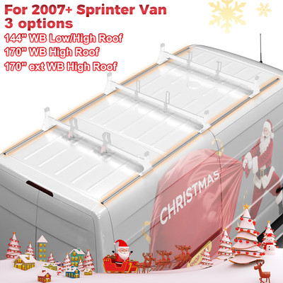 Roof Rack Side Rails for 2007-ON Sprinter Van 144" WB/170" WB/170" ext ...