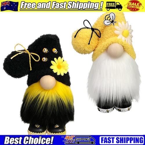 Sunflowers Gnome Bee Elf Plush Doll, Faceless Nisse Swedish Dwarf Tomte ...