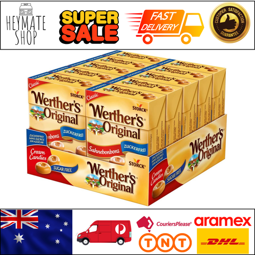 Werthers Original Cream Sugar Free Candies in Box, 10 x 42 Grams No ...