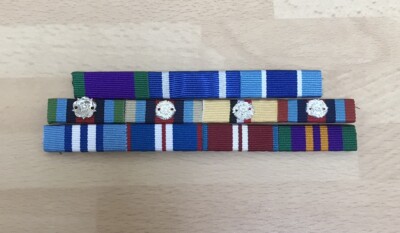 Ribbon Bar, GSM, IFOR, UN, Afghan, Iraq, Sierra, Jubilee, ACSM, Army ...