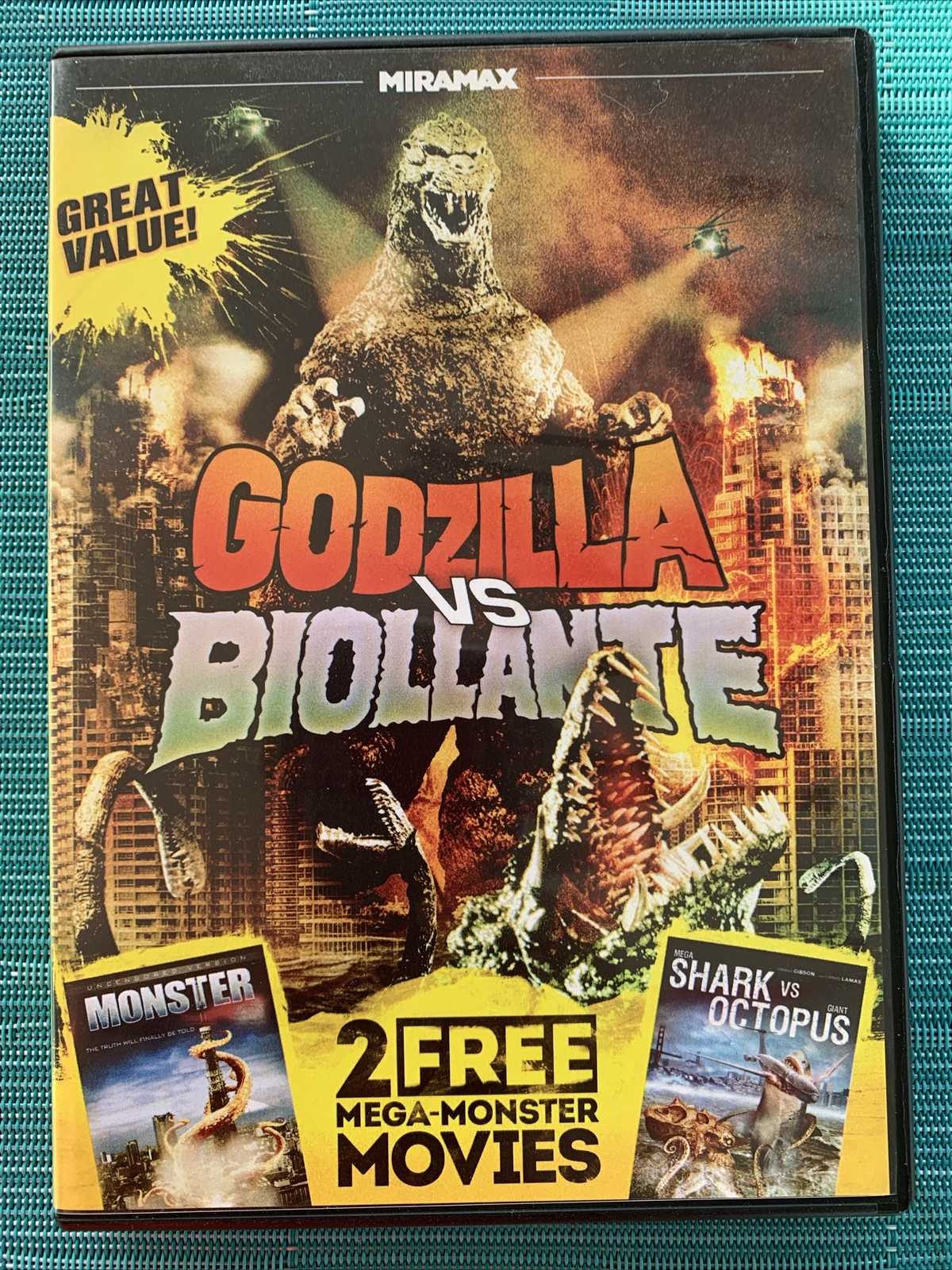Godzilla vs. Biollante / Monster / Shark vs. Octopus (DVD, 2013 ...