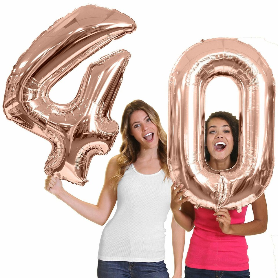 40" Giant Foil Number Balloons Self Inflating Birthday Age Party ...