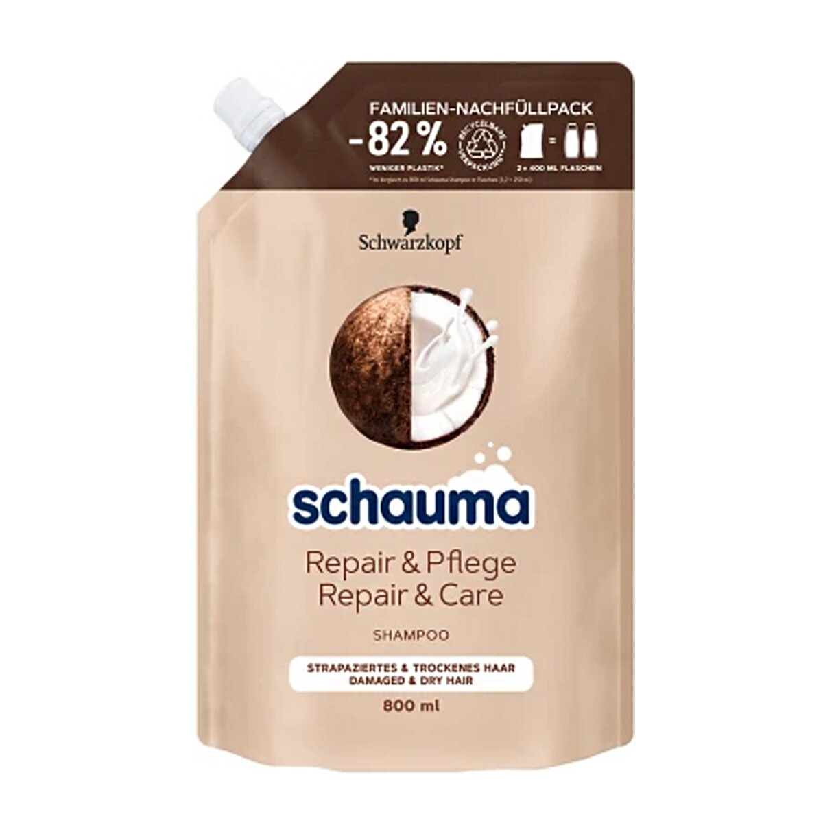 Schwarzkopf Schauma Shampoo Refill Pack Repair & Care 800 ml for sale ...