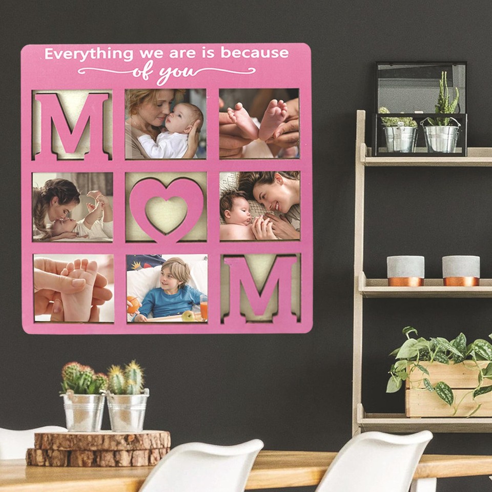 DIY Collage Family Picture Dad And Mom Picture Frame Wooden Mom Picture ...
