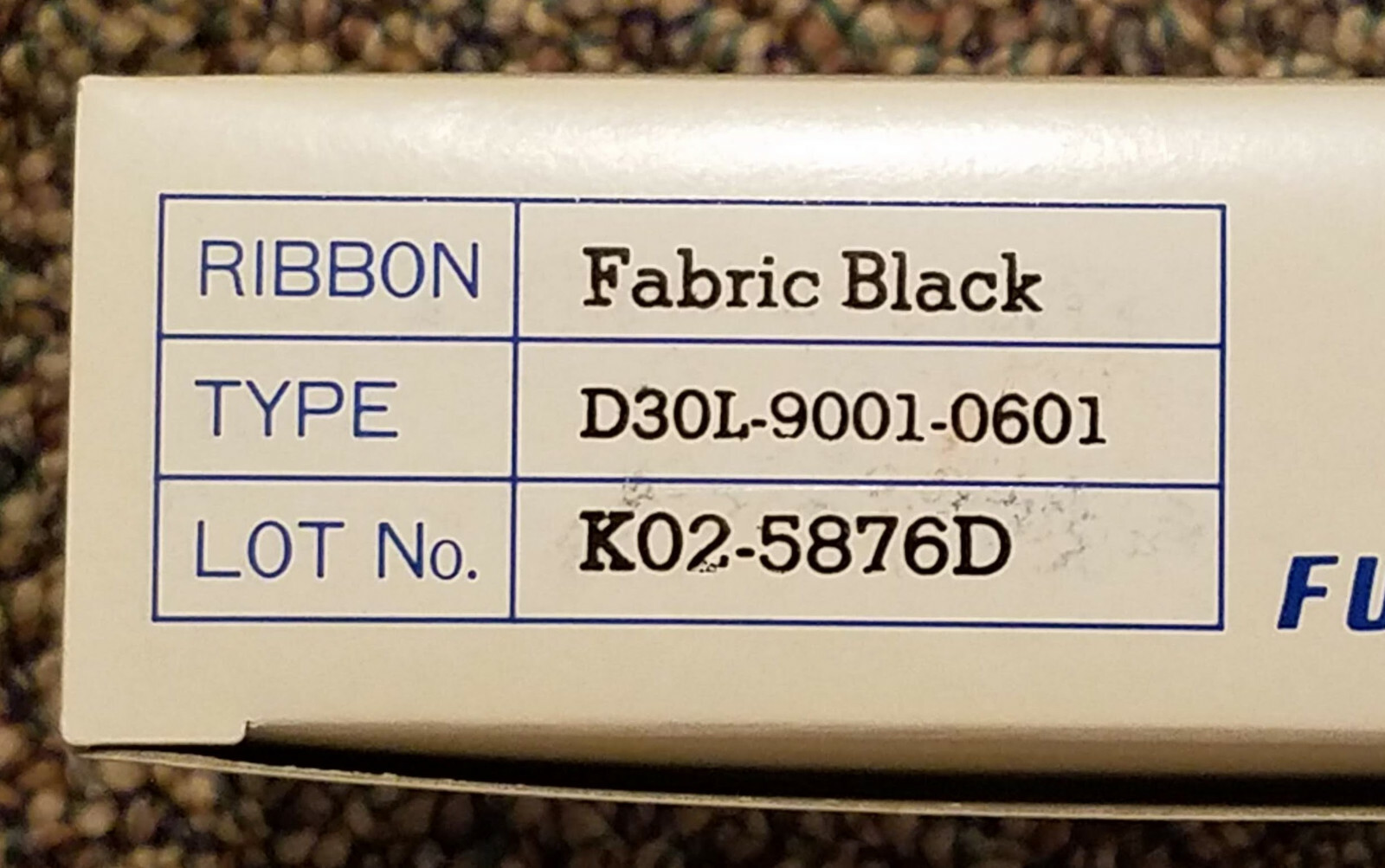 Lot of (20x) Fujitsu Printer Black Ribbon, 10 Box, Box Pack of 2, D30L ...