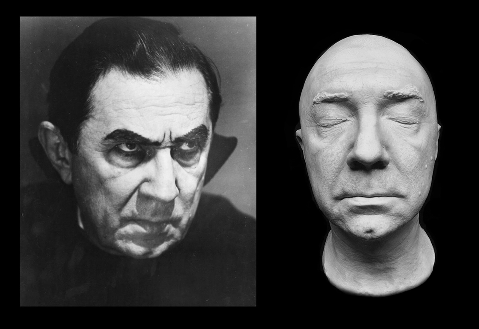 LIFE MASK PLASTIC BELA LUGOSI LIFE CAST LIFECAST FACE PROP PROSTHETICS ...