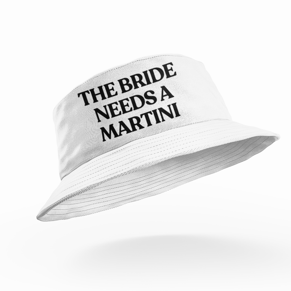 Hen Wedding Bucket Hat Bride Needs A Martini Party Novelty Funny Friend ...