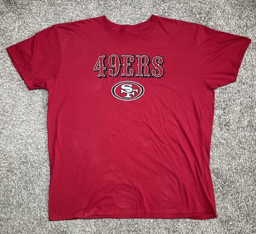 San Francisco 49ers Shirt Men 2XL XXL Red Fanatics Short Sleeve Crew ...