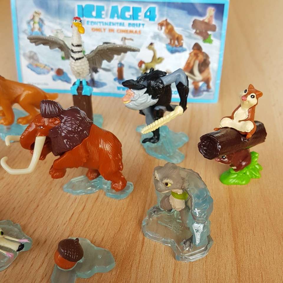 Full set - ICE AGE 4 - MINT 1.3" miniature figurines Kinder Surprise ...