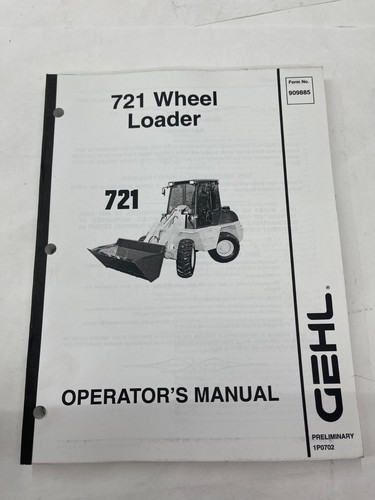 Gehl 721 Wheel Loader Operator's Manual | eBay