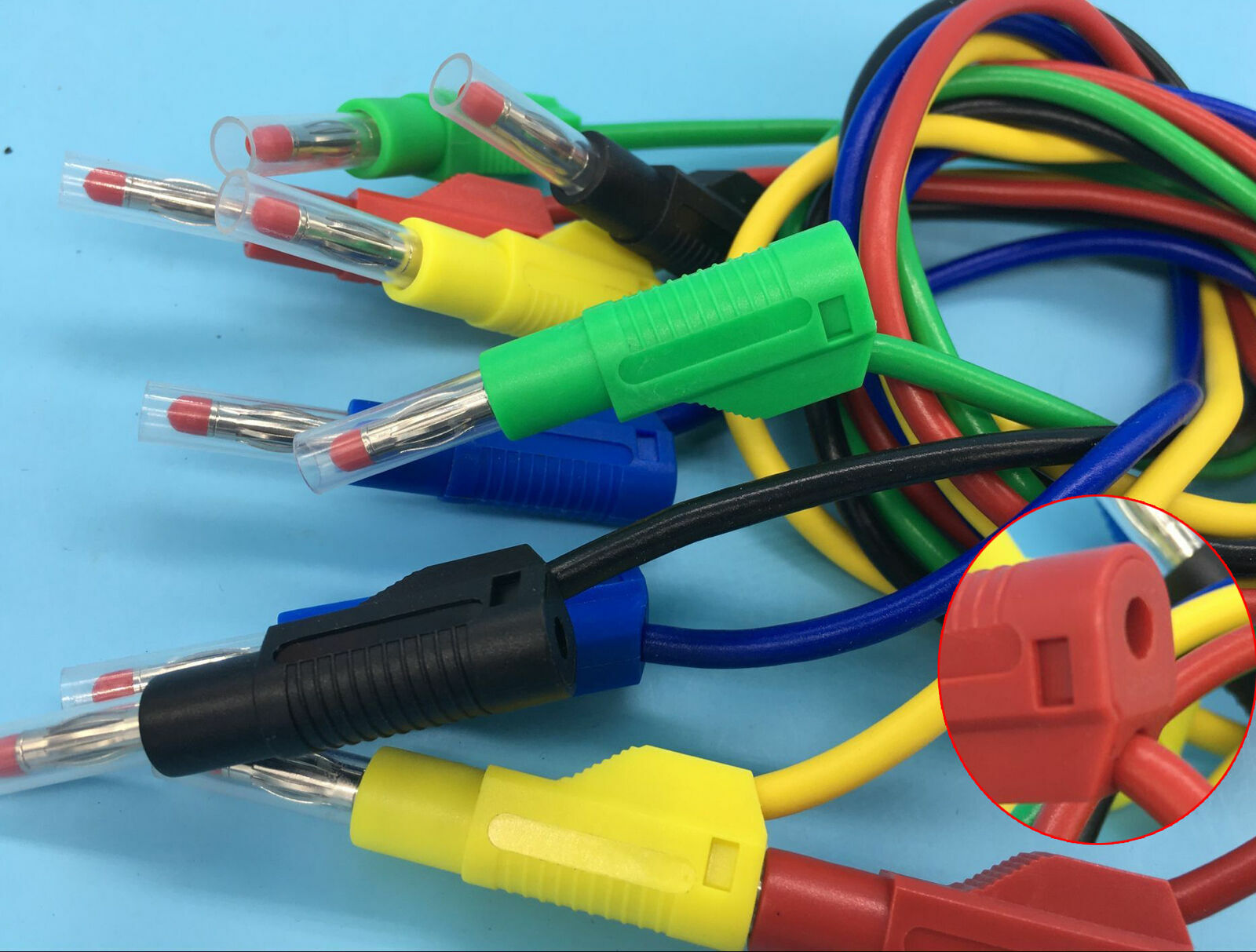 4mm Stackable Banana Plug 14AWG 0.5M/1M/2M Test Lead cables Retractable ...