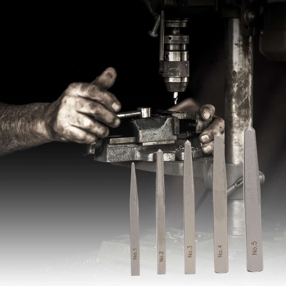 5 Pcs/ Set Straight Fluted Screw Extractor Drill Square Easy Out ...