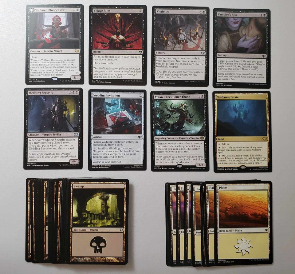 MTG Commander Edgar Charmed Groom Complete Vampire EDH Deck with Rares ...