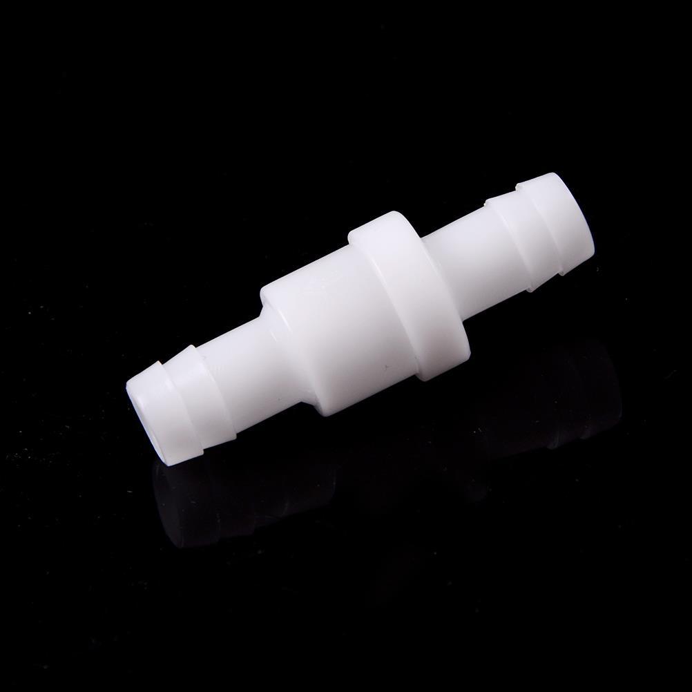 12mm 1/4" White Plastic Non Return Check Valve One Way Fuel Petrol ...