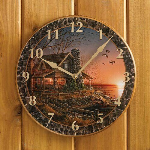 Rustic Cabin Clock by Terry Redlin Wild Wings for sale online | eBay
