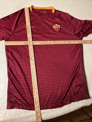 Nike AS Roma 2016 2017 Home Kit mens Large dri fit soccer jersey Rome ...