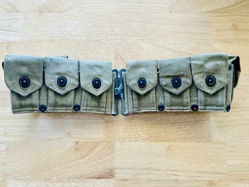 ORIGINAL WW2 US ARMY M1923 AMMO CARTRIDGE BELT – FIELD GEAR EQUIPMENT ...
