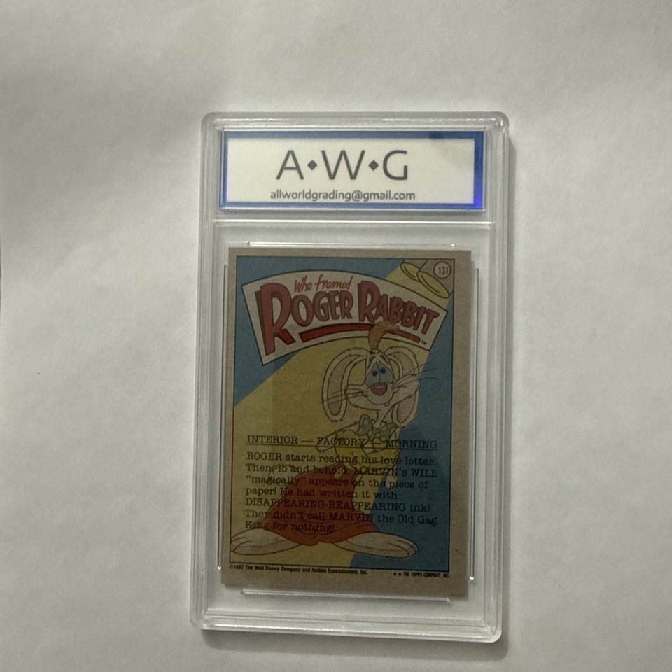 "WHO FRAMED ROGER RABBIT" TRADING CARDS "1987" #131 Love Letter Gem 9.5 ...