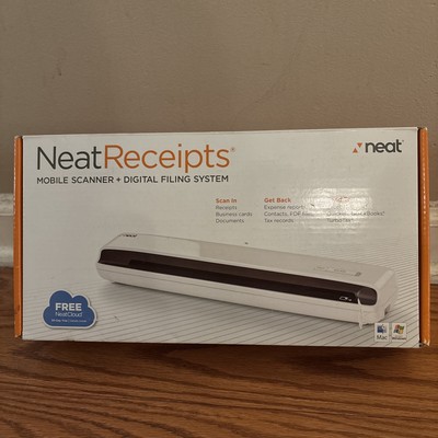 NEW Neat Receipts Mobile Scanner + Digital Filing System NM-1000 Store ...