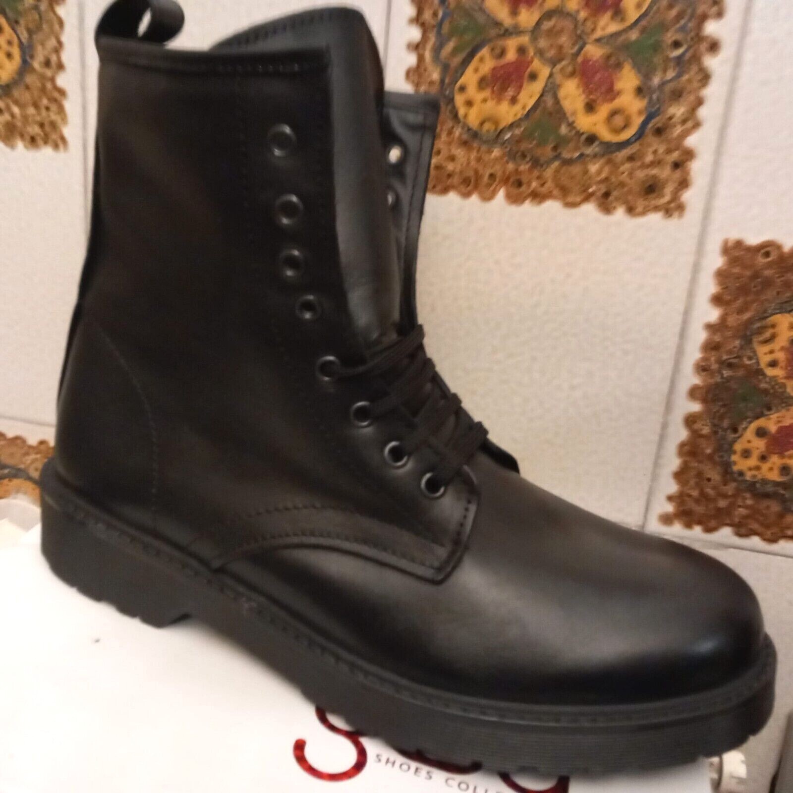 STIVALI UOMO ANFIBI PELLE made in italy militare esercito 43 42 41 40 ...