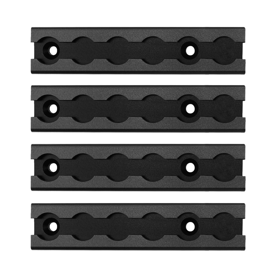4PC 6/12/24/36 inch Black L-Track Rail Heavy Duty Aluminum Cargo Tie ...