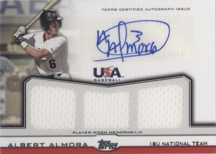 2011 Topps USA Baseball Team - Triple Relics Albert Almora #ATR-AA ...