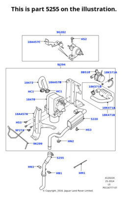 Land Rover Genuine Pipe Exhaust Fits Discovery Range Rover Sport ...