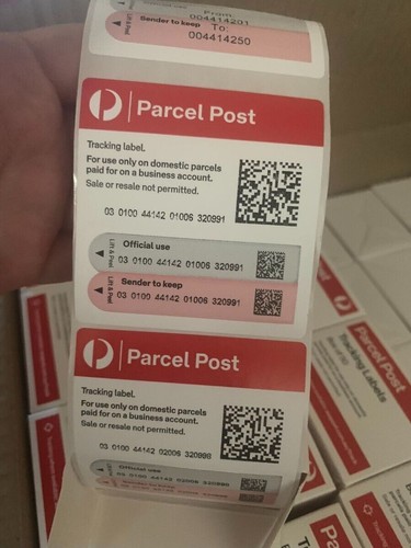 PARCEL TRACKING LABEL - POST STICKER - QR PROOF DELIVERY DOMESTIC AU ...