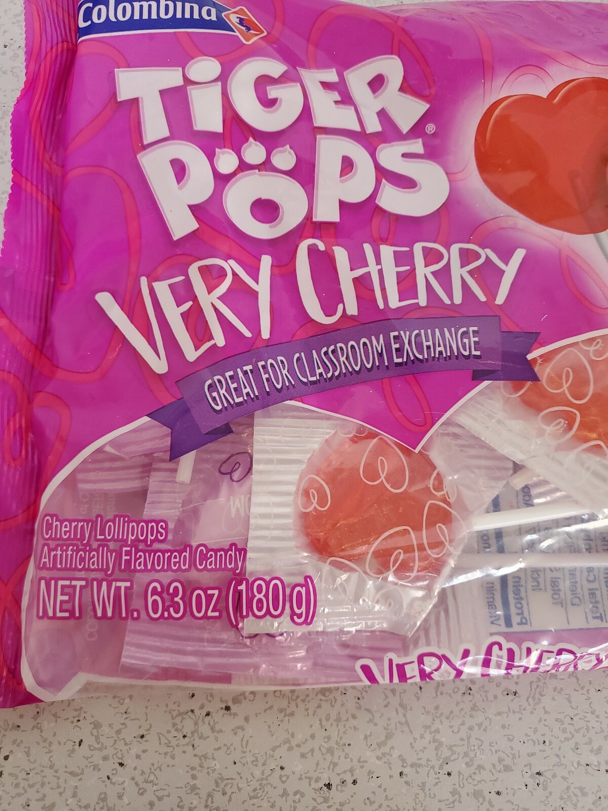 Very Cherry Heart Shape Tiger Pops 7 Oz Bag Valentines Day Lollipops | eBay