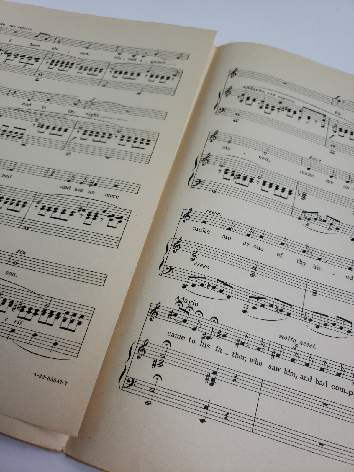 The PENITENT - Sacred Song by VAN DE WATER 1892 Antique Piano Sheet ...