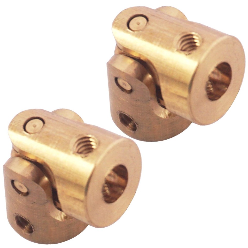 4Pack ShareGoo 3mm-3mm Micro Brass Universal Joint Motor Shaft Coupler ...