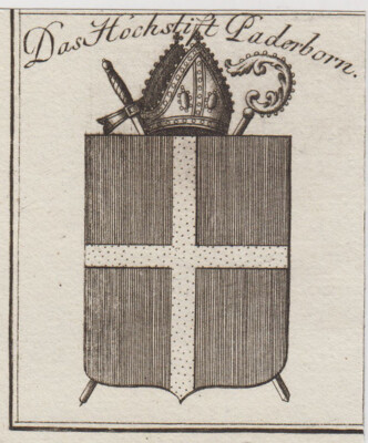 Paderborn Wappen Original Kupferstich Reilly 1791 | eBay.de