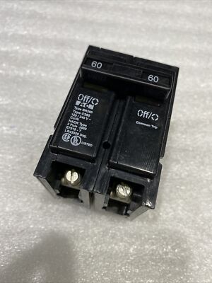 BR260 EATON 2 POLE 60A 120/240V CIRCUIT BREAKER NEW | eBay